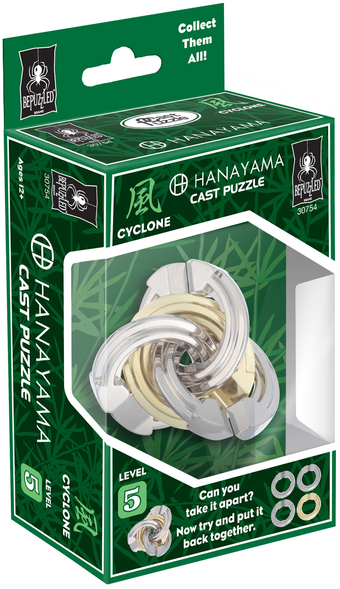 BEPUZZLED HANAYAMA CAST Puzzle-Cyclone Level 5 HANAYAMA-30754 EUR 21,59 ...